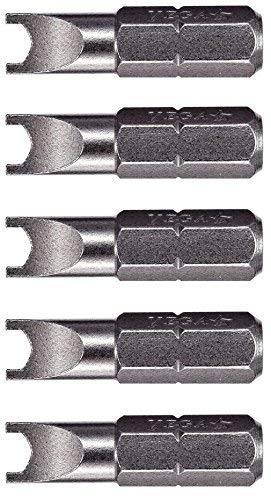 VEGA Spanner #10 Insert Bits. Professional Grade 1/4" Hex Shank #10 Spanner 1" Insert Bits. 125SP10A-5 (Pack of 5)