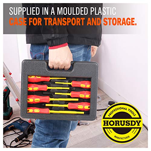 HORUSDY 8-Piece 1000v Insulated Screwdriver Set, Magnetic Tip Electrician screwdriver Set