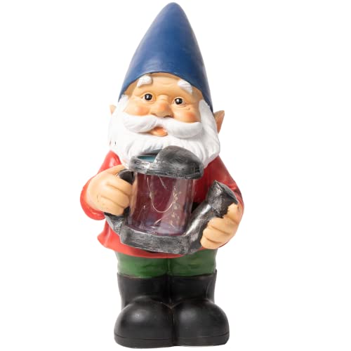 VP Home Garden Gnomes with Led Light Lawn Gnome Great Addition for Your Garden Solar Powered Light Garden Knome Christmas Decorations Gifts for Outside Patio Lawn