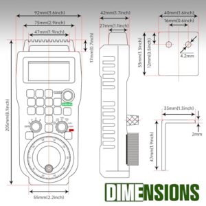 CNCTOPBAOS 4 Axis USB Mach3 Handwheel Controller Remote Hand Control CNC Handwheel Manual Pulse Generator for CNC Router Lathe Engraving Milling Machine (WHB04B-4)