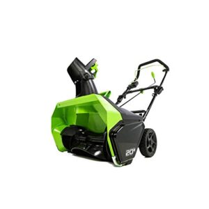 greenwork pro 60-volt 20-in single-stage cordless electric snow blower (battery/charger not included)