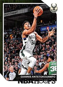 2018-19 nba hoops basketball #4 giannis antetokounmpo milwaukee bucks official trading card made by panini