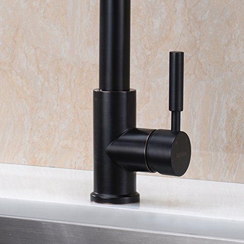 GICASA Kitchen Faucet, Oil Rubbed Bronze Faucet, Industrial Farmhouse Spring Kitchen Faucet Pull Down Kitchen Sink Faucet with Pull Out Sprayer