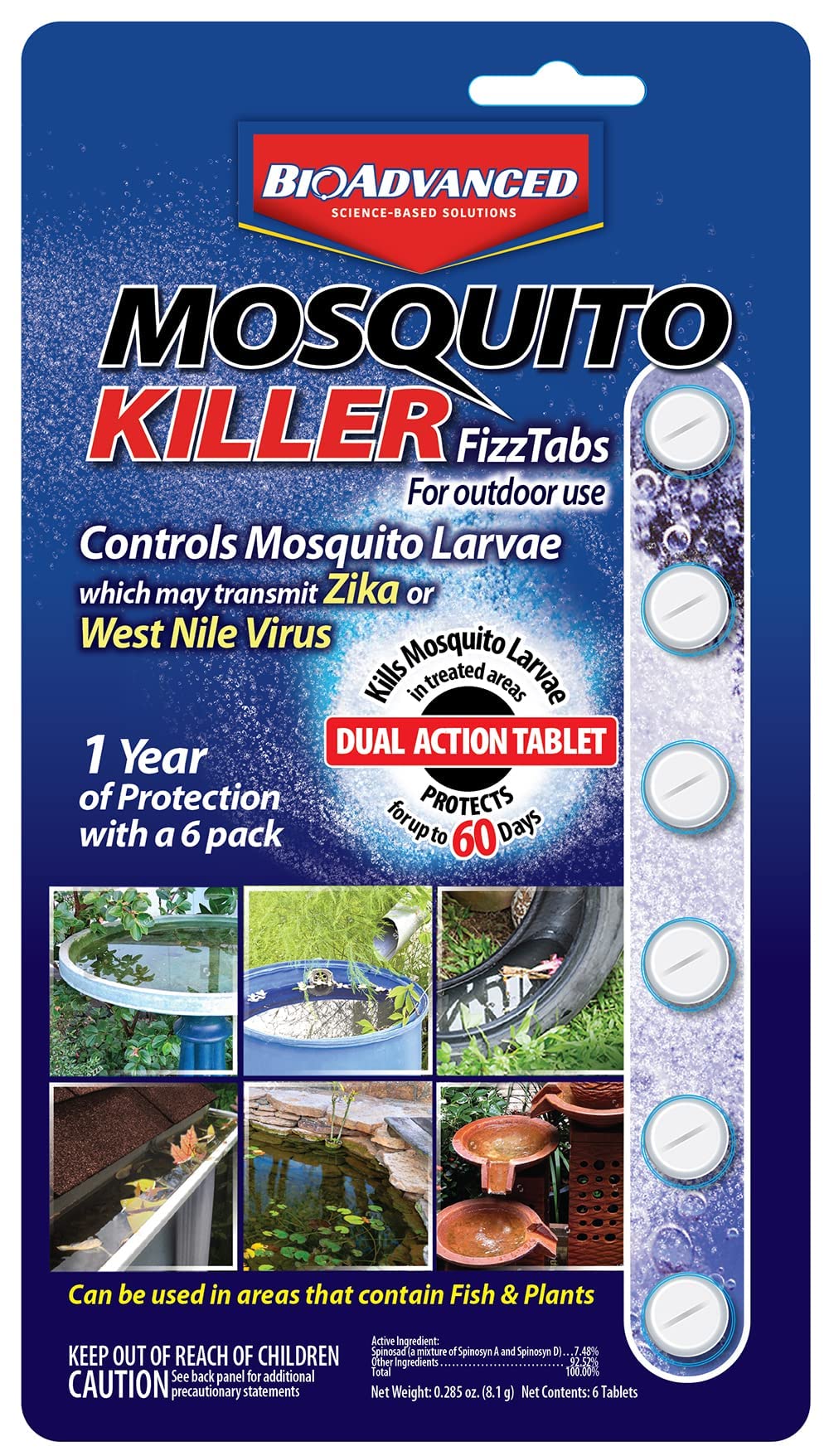 BioAdvanced Mosquito Killer Fizz Tabs, 6 Tabs