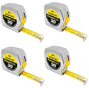 stanley powerlock tape measure (carton of 4, 30-foot)