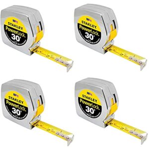 Stanley PowerLock Tape Measure (Carton of 4, 30-Foot)