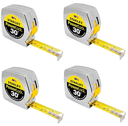 Stanley PowerLock Tape Measure (Carton of 4, 30-Foot)