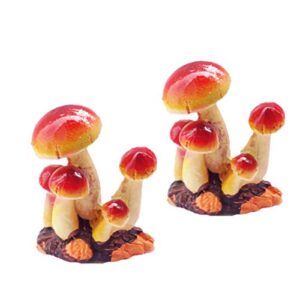 muamax 2 packs fairy garden mushroom small figurines miniature garden mushrooms fairy garden mushrooms small little tiny mushroom ornaments micro mushroom figurines plants bonsai craft decor