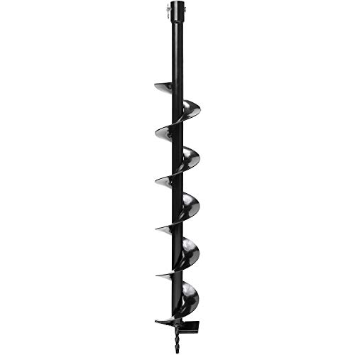 Biltek Auger Post Hole Digger Bits 4" x 32" Deep Professional Fence Holes 3/4" Shaft - Perfect for Quickly Digging Holes to Install Fence Posts, Decks, Planting Trees, Shrubs, Ice Fishing, and More!