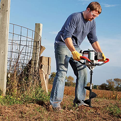 Biltek Auger Post Hole Digger Bits 4" x 32" Deep Professional Fence Holes 3/4" Shaft - Perfect for Quickly Digging Holes to Install Fence Posts, Decks, Planting Trees, Shrubs, Ice Fishing, and More!