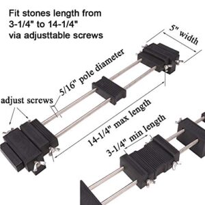 SCOTTCHEN Sharpening Stone Sink Bridge Whetstone Holder with Adjustable 17-3/4" No-Slip Rubber for Easy Honing 304 Stainless Steel