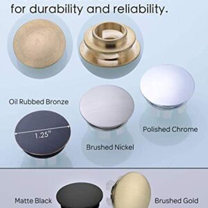 Orhemus Solid Brass Sink Overflow Cap Round Hole Cover for Bathroom Basin, Polished Chrome Finished