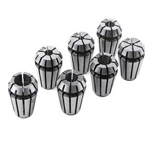 paddsun 7 pcs/set 1/4 1/8 1/16 3/16 3/32 5/32 7/32 inch er11 spring collet for cnc engraving machine & milling lathe tools