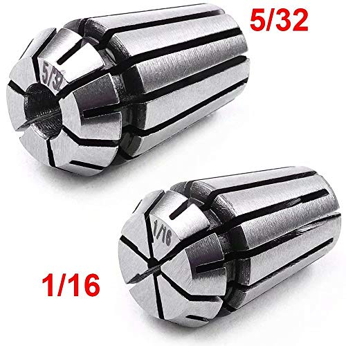 Paddsun 7 Pcs/Set 1/4 1/8 1/16 3/16 3/32 5/32 7/32 inch ER11 Spring Collet for CNC Engraving Machine & Milling Lathe Tools