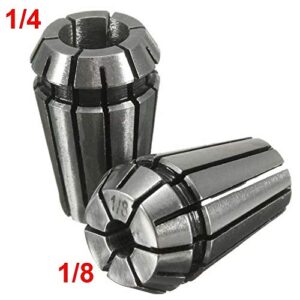 Paddsun 7 Pcs/Set 1/4 1/8 1/16 3/16 3/32 5/32 7/32 inch ER11 Spring Collet for CNC Engraving Machine & Milling Lathe Tools