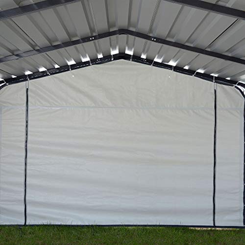 ARROW, Fabric Enclosure Kit for 12 x 20-ft Arrow Carports (Metal carport not included)