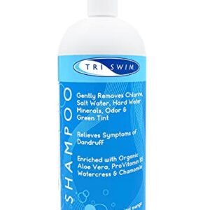 TRISWIM Swim Shampoo -32 Fl Oz, Removes Chlorine Buildup- Swimmers Shampoo For Undoing The Damage Caused By Chlorine On The Scalp