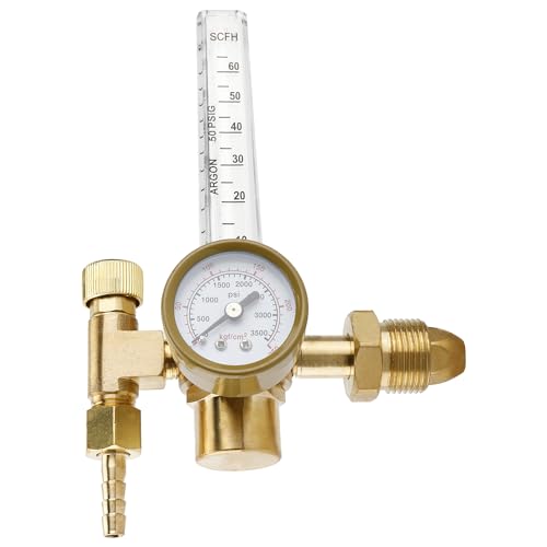 8MILELAKE Argon CO2 Mig Tig Flow Meter Regulator Welding Flowmeter CGA580 Inlet Connection Gas Welder