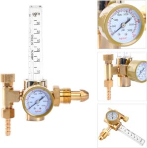 8milelake argon co2 mig tig flow meter regulator welding flowmeter cga580 inlet connection gas welder