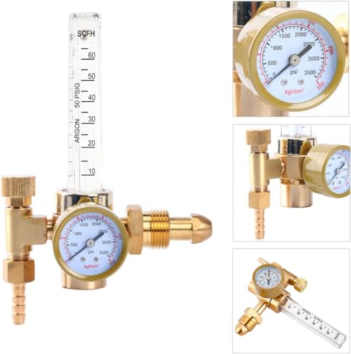 8MILELAKE Argon CO2 Mig Tig Flow Meter Regulator Welding Flowmeter CGA580 Inlet Connection Gas Welder