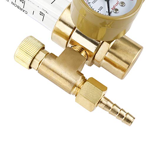 8MILELAKE Argon CO2 Mig Tig Flow Meter Regulator Welding Flowmeter CGA580 Inlet Connection Gas Welder