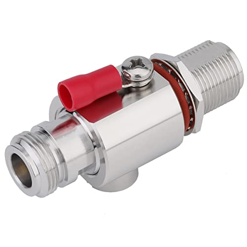 RFiotasy Coaxial N Type Lightning Arrestor 0 to 6 GHz (N-Female/N-Female) 50ohm, Protects 3G,4G,LTE, GPS,2.4GHz/5GHz Wi-Fi, 900MHz,Ham Other Outside Antennas