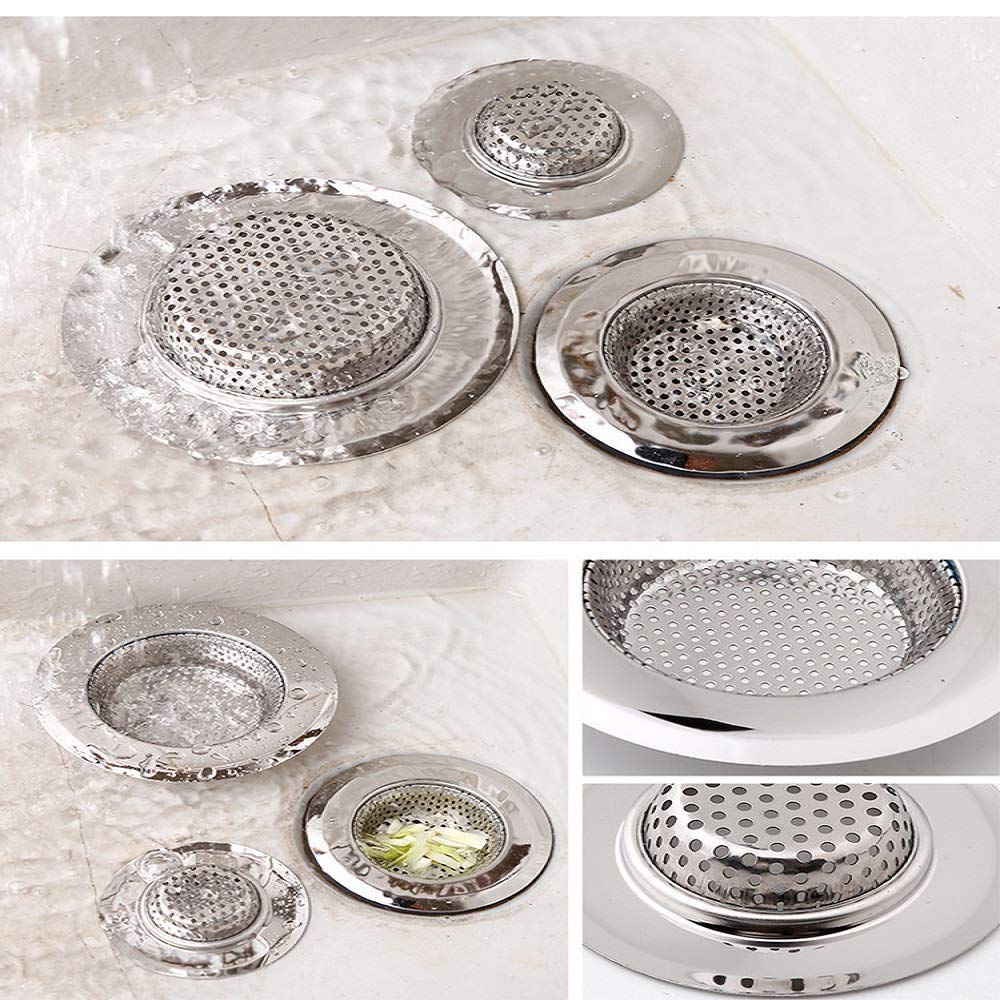 Hair Catcher Shower Drain(3 Pack), Bathtub Drain Cover, Sink Tub Drain Stopper, Sink Strainer for Kitchen and Bathroom, Hair Stopper for Bathtub Drain Cover Size from 2.13'' to 4.5''.