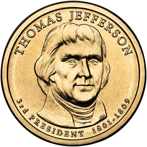 2007 S Proof Thomas Jefferson Presidential Dollar Choice Uncirculated US Mint