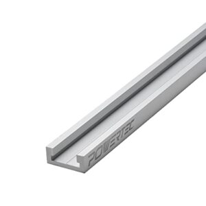 powertec 71167 aluminum miter t-track, 48-inch, aluminum grey