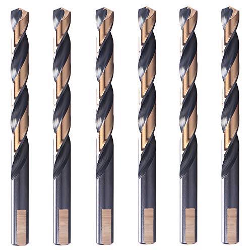 OXTUL 11/32 inch, 6 Pcs Drill Bits, High Speel Steel, 3 Flat Shank