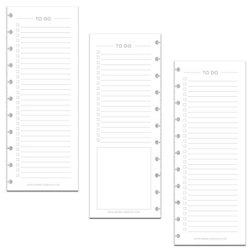 BetterNote Skinny To Do List Refills for Discbound Notebooks, Half Sheet Checklist, Fits Levenger Circa, Staples Arc, TUL, The Happy Planner, Disc Bound, Talia (Classic- 25 Sheets, 11-Disc, 8.5"x11")