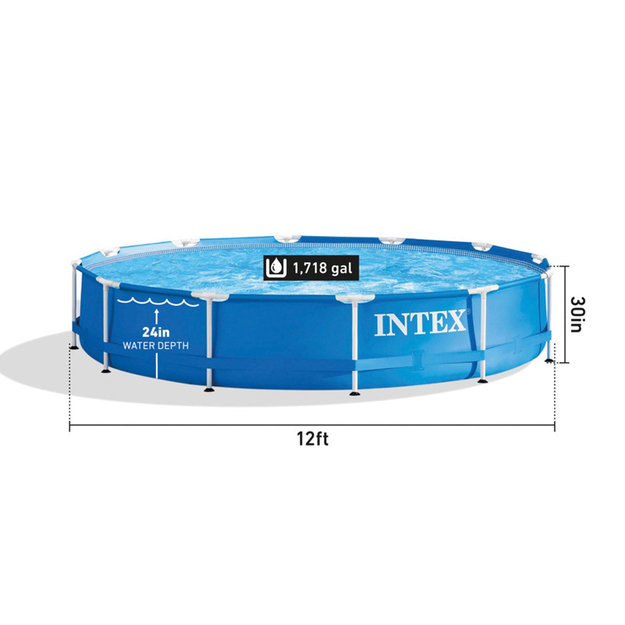 INTEX 28210EH 12ft x 30in Metal Frame Pool