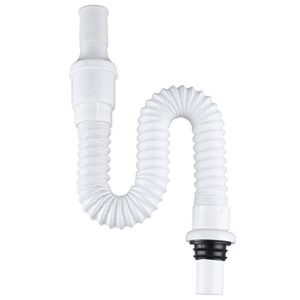 flexible drain pipe, angle simple flexible 1-1/4" extension hose tail pipe, bathroom sink expanded tube, lavatory sink tailpiece, vessel sink extension drain pipe, length of 16-15/16" to 33-1/4"