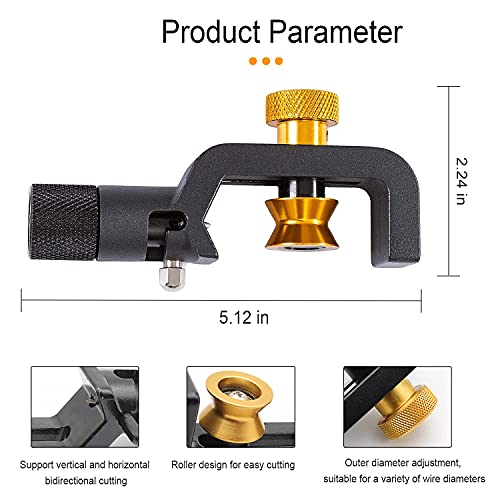 groword 8-28MM Wire Stripper, FTTH Armored Fiber Optic Cable Stripper, Coaxial Mid Span Cable Stripper, Radial Cutter, Slitting Tools with Adjustable Cutting Depth, 5/16" to 1 1/8" Diameter