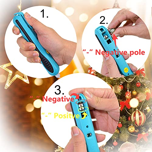 allsun Christmas Light String Tester Non Contact Voltage Finder Meter Light Bulb&Fuse Checker Gun 12-600 V AC Mini Light Repairing Tool, Blue