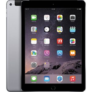 apple ipad air 2 mh2m2ll/a 64gb wifi + cellular unlocked 9.7in space gray (renewed)