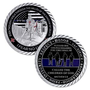 thin blue line lives matter police officer law enforcement challenge coin