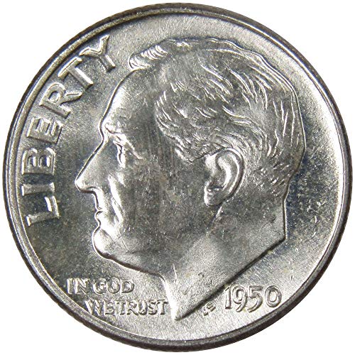 1950 Roosevelt Dime BU Uncirculated Mint State 90% Silver 10c US Coin