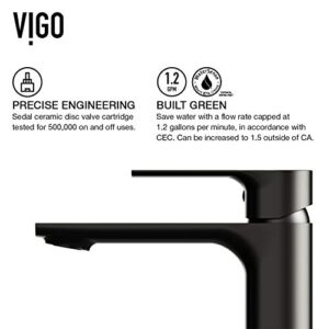 VIGO Norfolk 10.75 inch H Single Hole Single Handle Bathroom Faucet in Matte Black - Vessel Sink Faucet VG03027MB