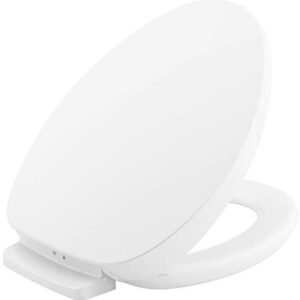 KOHLER 10349-0 PureWarmth Heated Quiet-Close Elongated Toilet Seat, Soft Close Toilet Seat for Standard Toilets, Slow Close, White