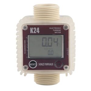 fuel flow meter k24 turbine digital fuel flowmeter with lcd display for chemicals liquid water red