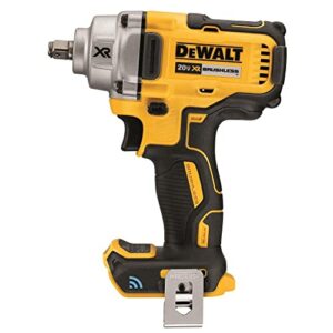 dewalt 20v max tool connect 1/2" mid-range impact wrench with hog ring anvil, tool only (dcf896hb)