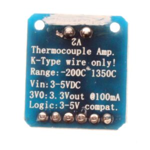 NOYITO K-Type Thermocouple Breakout Board MAX31855 Thermocouple Sensor Module Temperature -200°C to +1350°C SPI Interface Digital Direct Readability Temperature