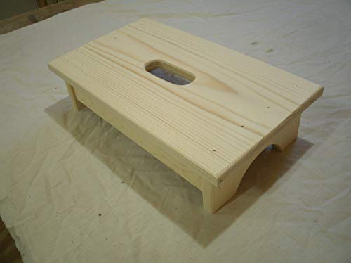 Handmade wooden step stool 4" wood step stool with hand hole rustic wooden step stool unfinished wooden step stool childrens step stool