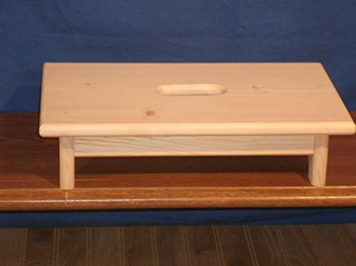 Handmade wooden step stool 4" wood step stool with hand hole rustic wooden step stool unfinished wooden step stool childrens step stool