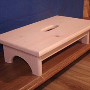 Handmade wooden step stool 4" wood step stool with hand hole rustic wooden step stool unfinished wooden step stool childrens step stool