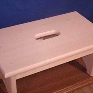 Handmade wooden step stool 4" wood step stool with hand hole rustic wooden step stool unfinished wooden step stool childrens step stool