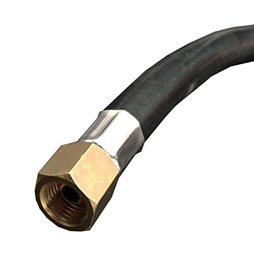 MENSI 25FT Propane Torch Extension Hose With 1/4" NPT Ball Fittings Female Thread and 1/4" Male NPT Thread on End for DIY Torch, Grill, Heater