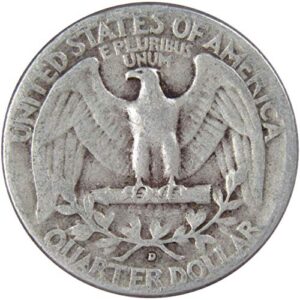 1949 D Washington Quarter F Fine 90% Silver 25c US Coin Collectible