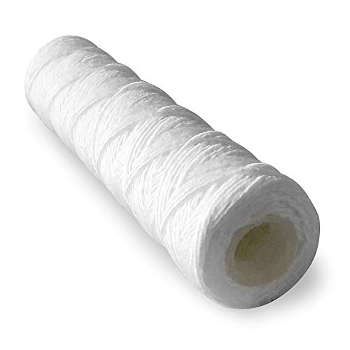 Ronaqua Wound String 5 Micron Sediment Water Filter Cartridges 10 Inc. x 2.5 Inc. A Replacement for Any RO System WELL-MATCHED with PFC4002, RS2-DS, WP5, WFPFC4002, 43235-76350 (4 Pack)